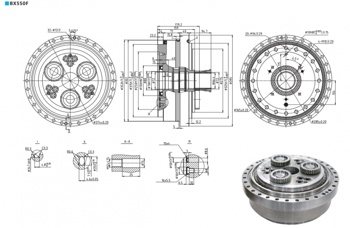 RV- F Robot Planetary Zero Backlash Cycloidal Gearbox High Torque